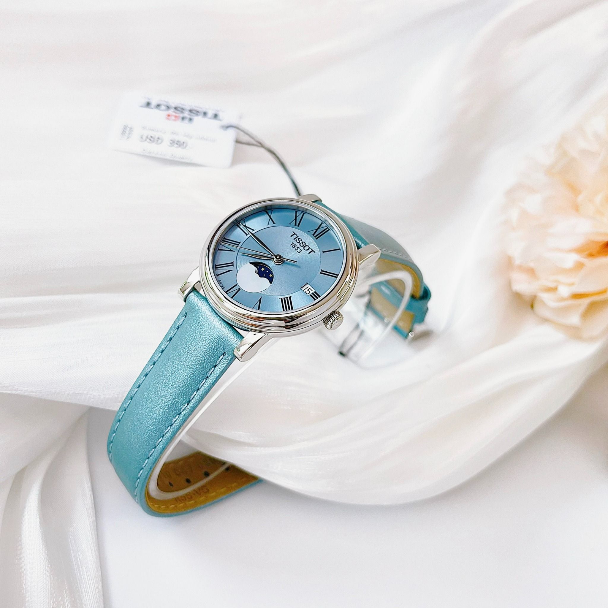 Tissot Quartz T122.223.16.353.00 Carson Premium Moonphase - Đồng Hồ Nữ ...