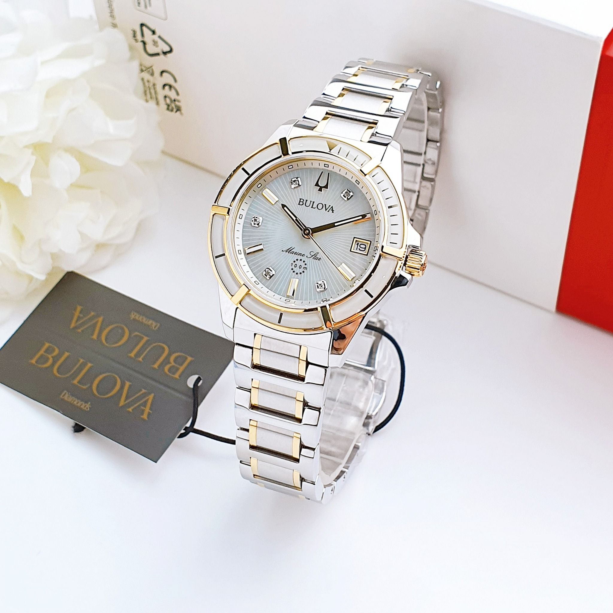 Bulova Quartz 98P215 Marine Star Diamond Accented - Đồng Hồ Nữ – PhongWatch