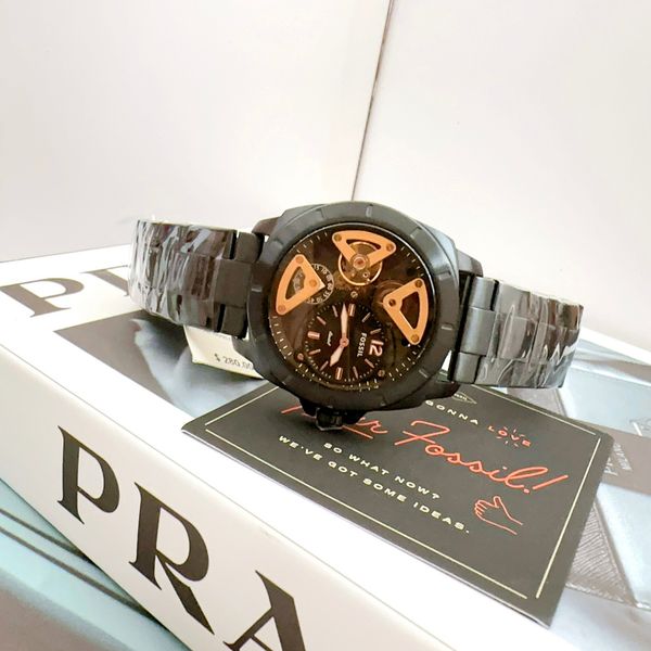 Fossil Automatic BQ2788 Privateer Twist Black Stainless Steel Watch ...