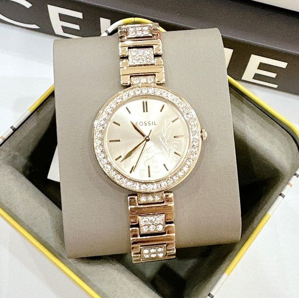 Fossil Quartz BQ3877 Karli Three-Hand Two-Tone Stainless Steel Watch ...