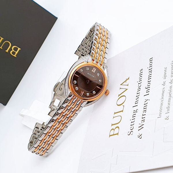 Bulova 98R230 Curved Diamond Watch 30mm - Đồng Hồ Nữ – PhongWatch