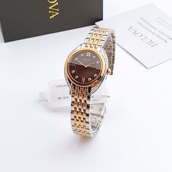 Bulova 98R230 Curved Diamond Watch 30mm - Đồng Hồ Nữ – PhongWatch