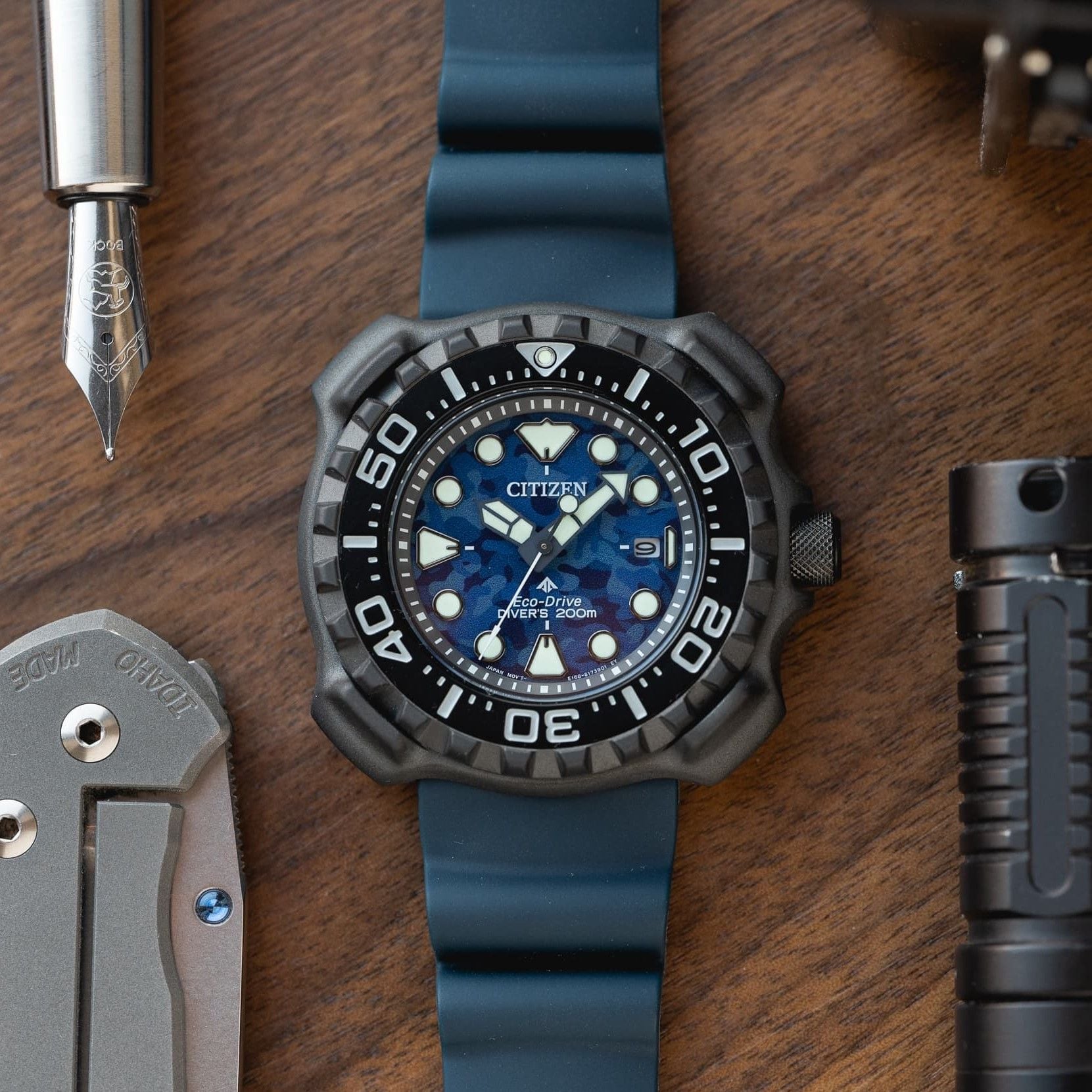 Citizen Eco-Drive BN0227-09L Promaster Supper Titanium Gray Diver ...