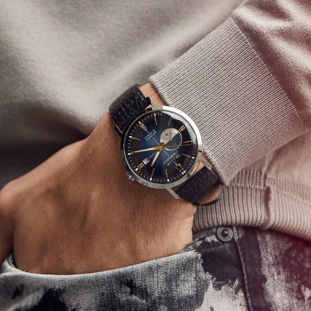 Bulova Aerojet Chronograph Automatic Blue Sunray Dial 96B374 – PhongWatch