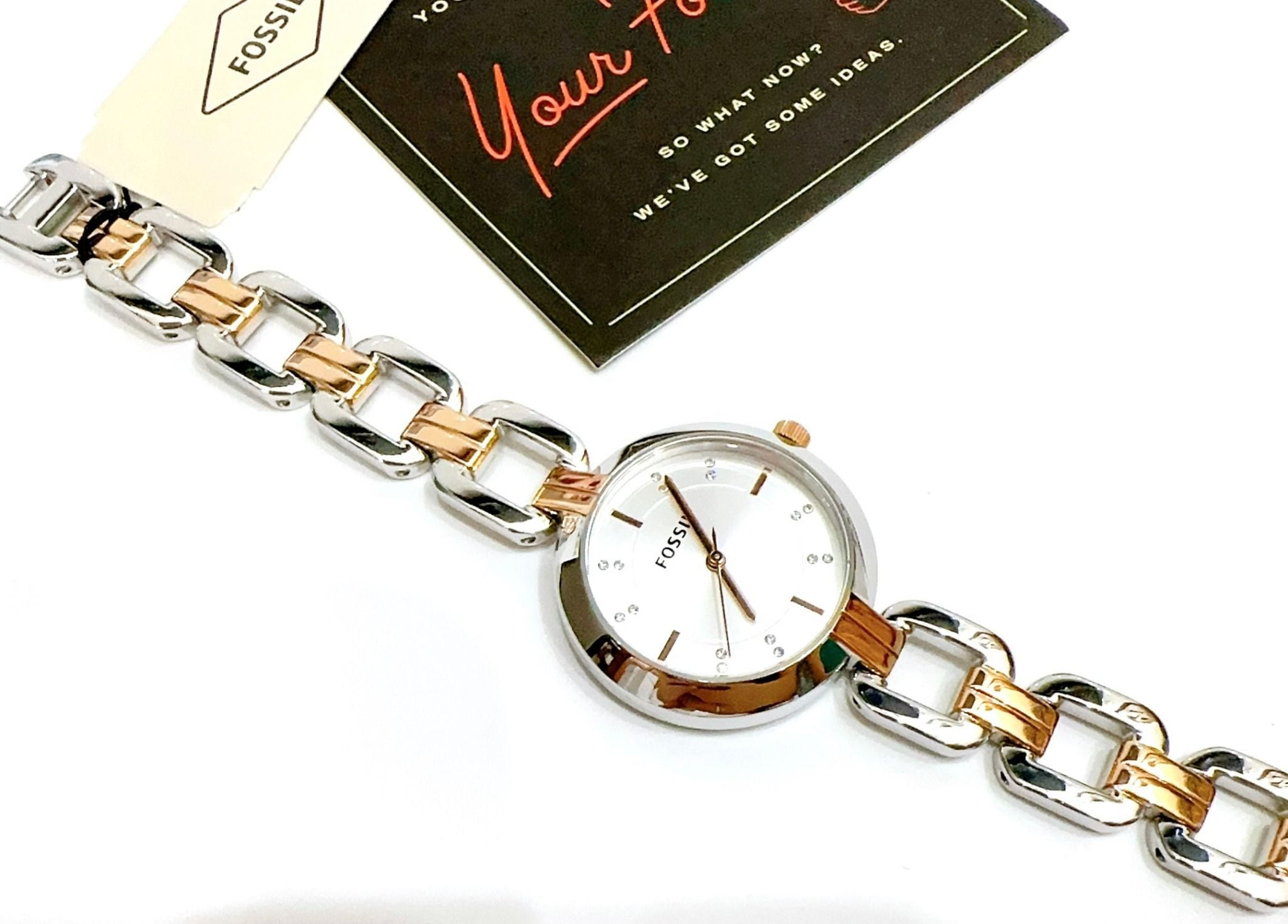 Fossil Quartz BQ3341 Kerrigan Three-Hand Two-Tone Stainless Steel Watc ...