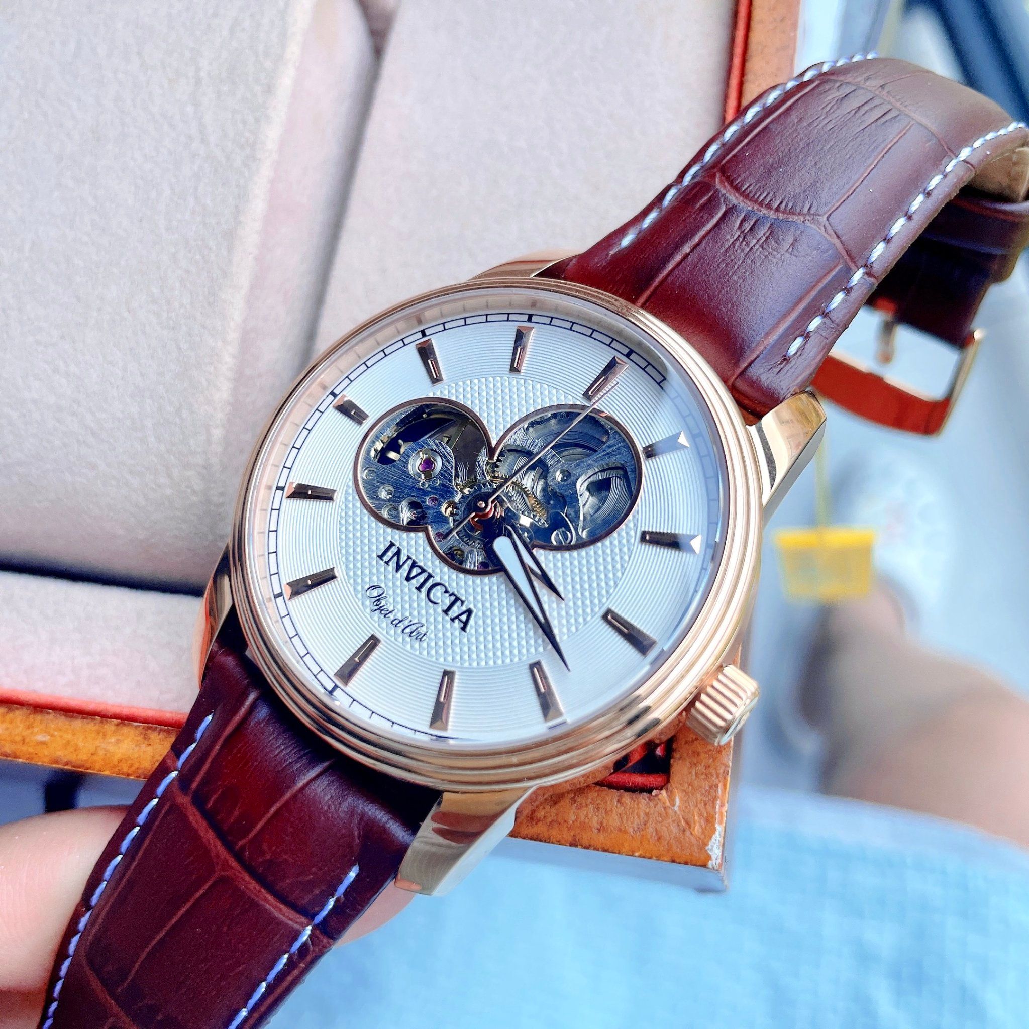 Invicta Automatic 22618 Objet D Art Semi-Skeleton - Đồng Hồ Nam ...