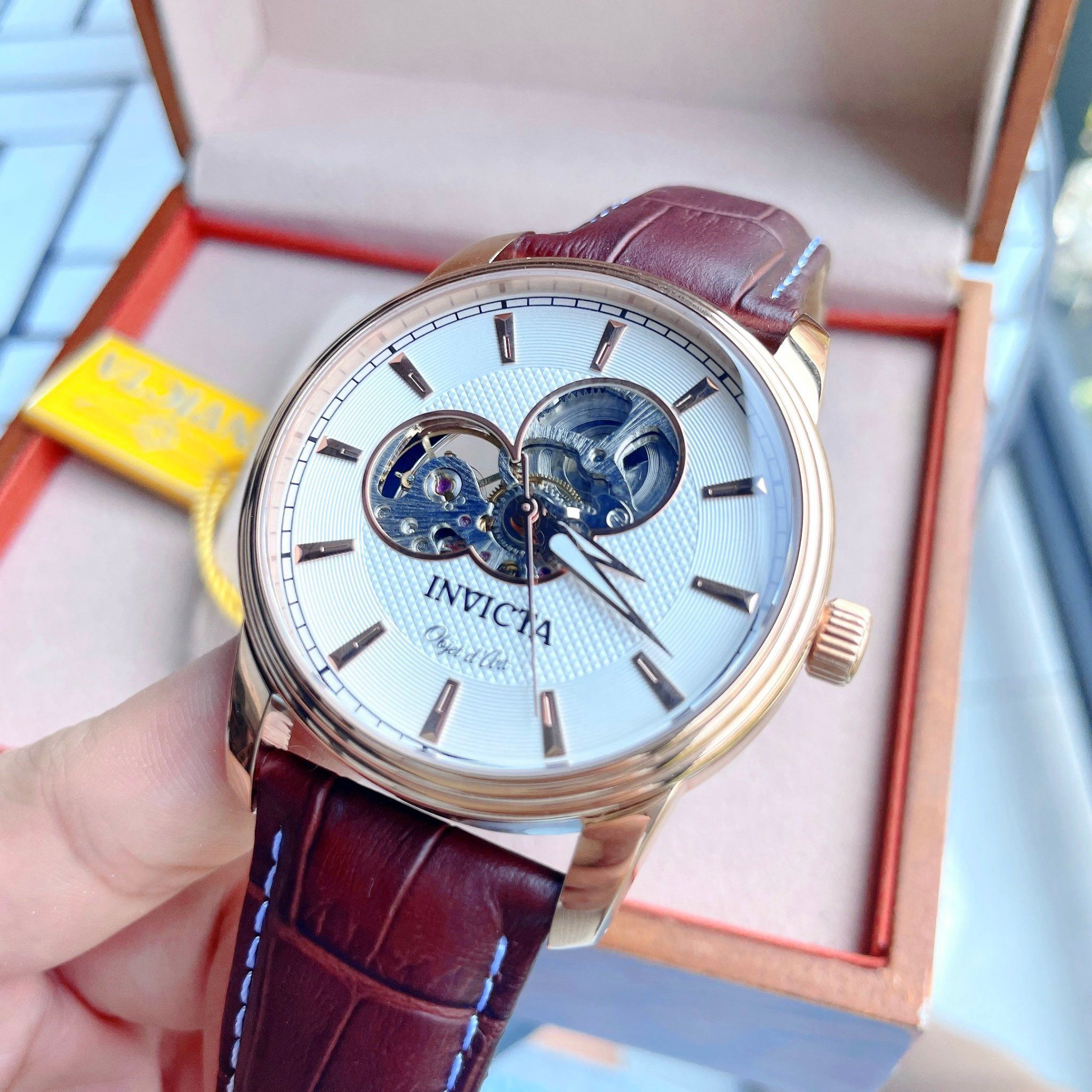 Invicta Automatic 22618 Objet D Art Semi-Skeleton - Đồng Hồ Nam ...