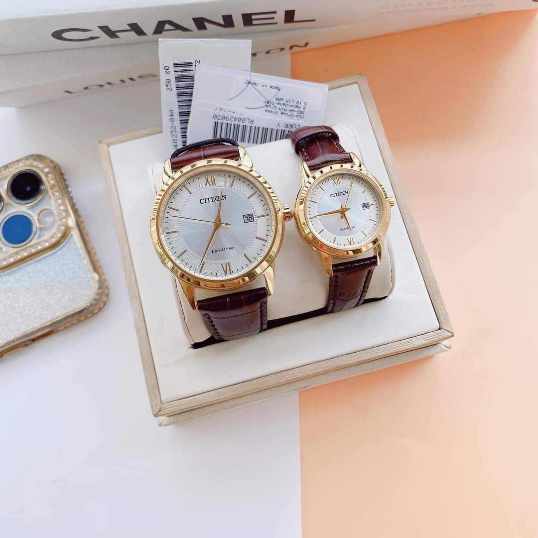 Citizen Eco-drive AW1232-04A ( Nam ) - FE1082-05A ( Nữ ) - Đồng Hồ Cặp – PhongWatch