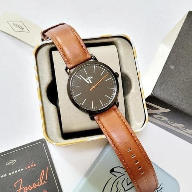 Fossil Quartz BQ2310IE Luther Three-Hand Brown Leather - Đồng Hồ Nam ...