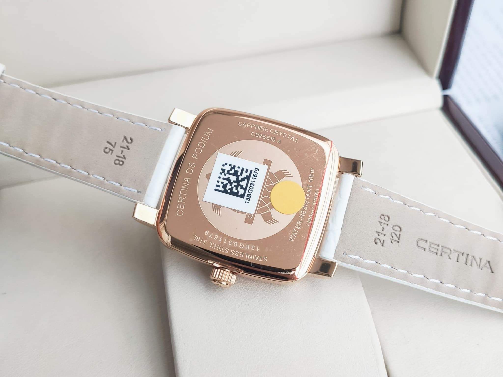 Certina Quartz C025.510.36.033.00 DS Podium White Dial Leather - Đồng – PhongWatch