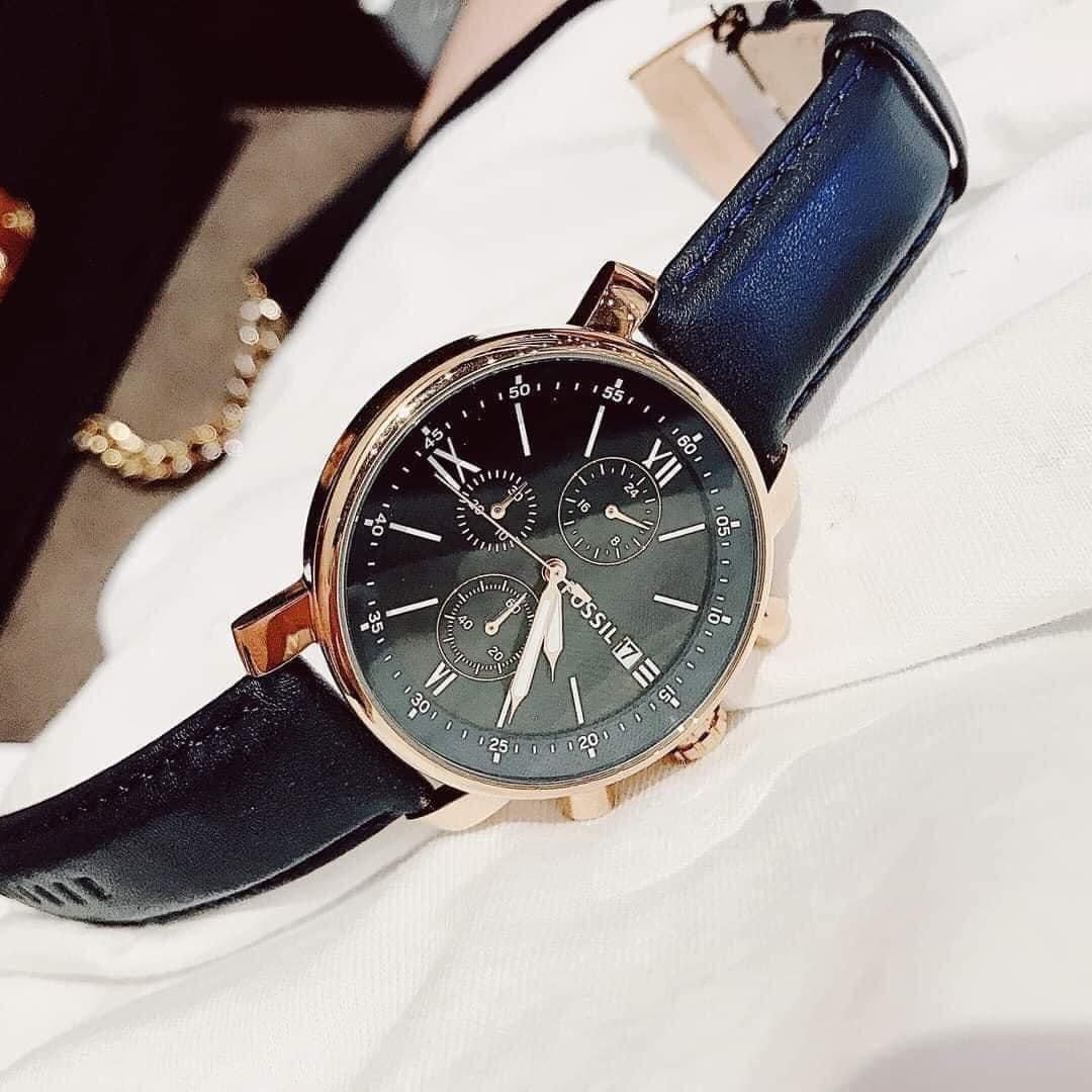 Fossil Quartz BQ1704 Rhett Chronograph Navy Leather - Đồng Hồ Nam ...