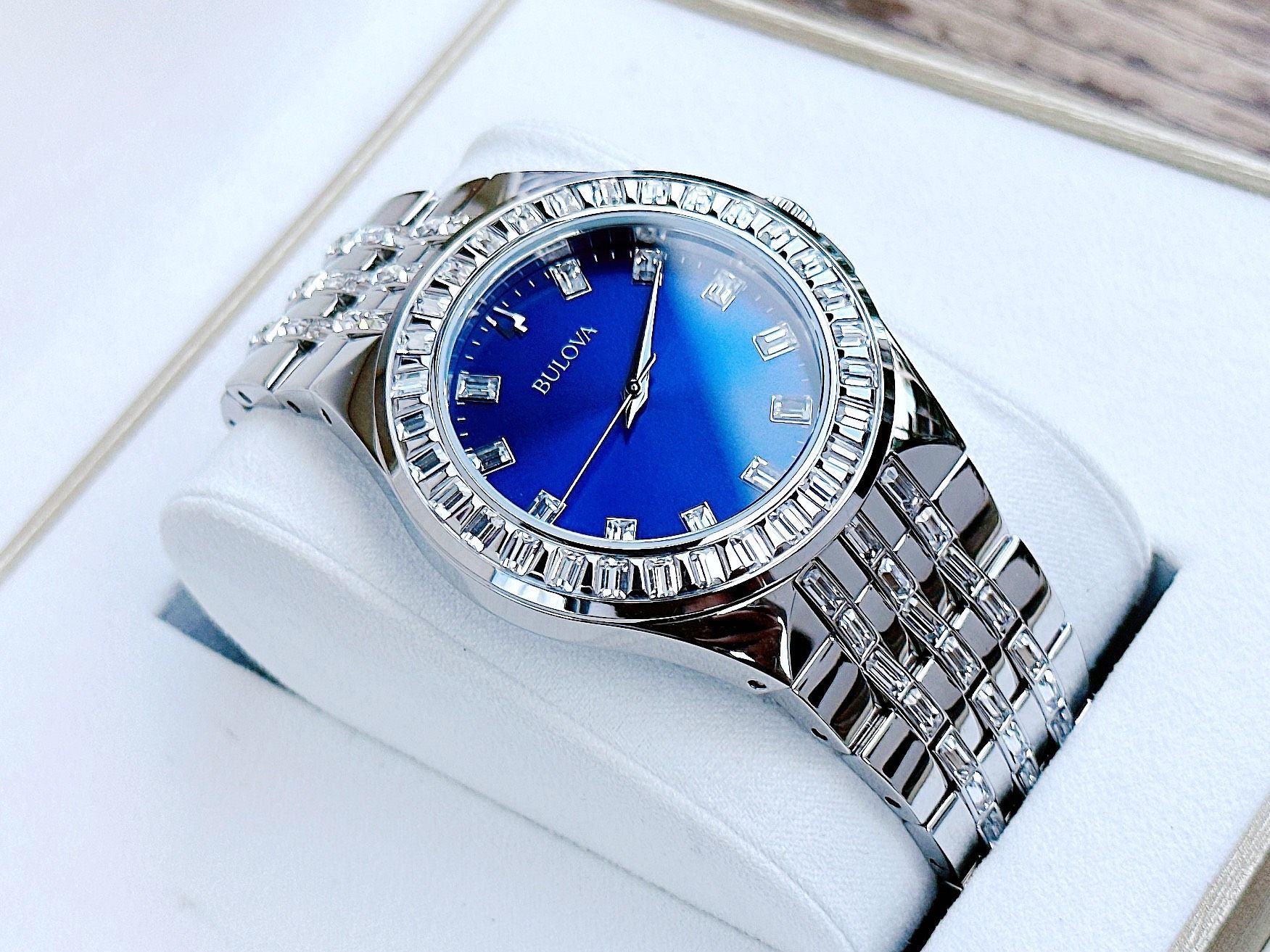 Bulova Quartz 96A254 Crystal Quartz Blue Dial - Đồng Hồ Nam – PhongWatch