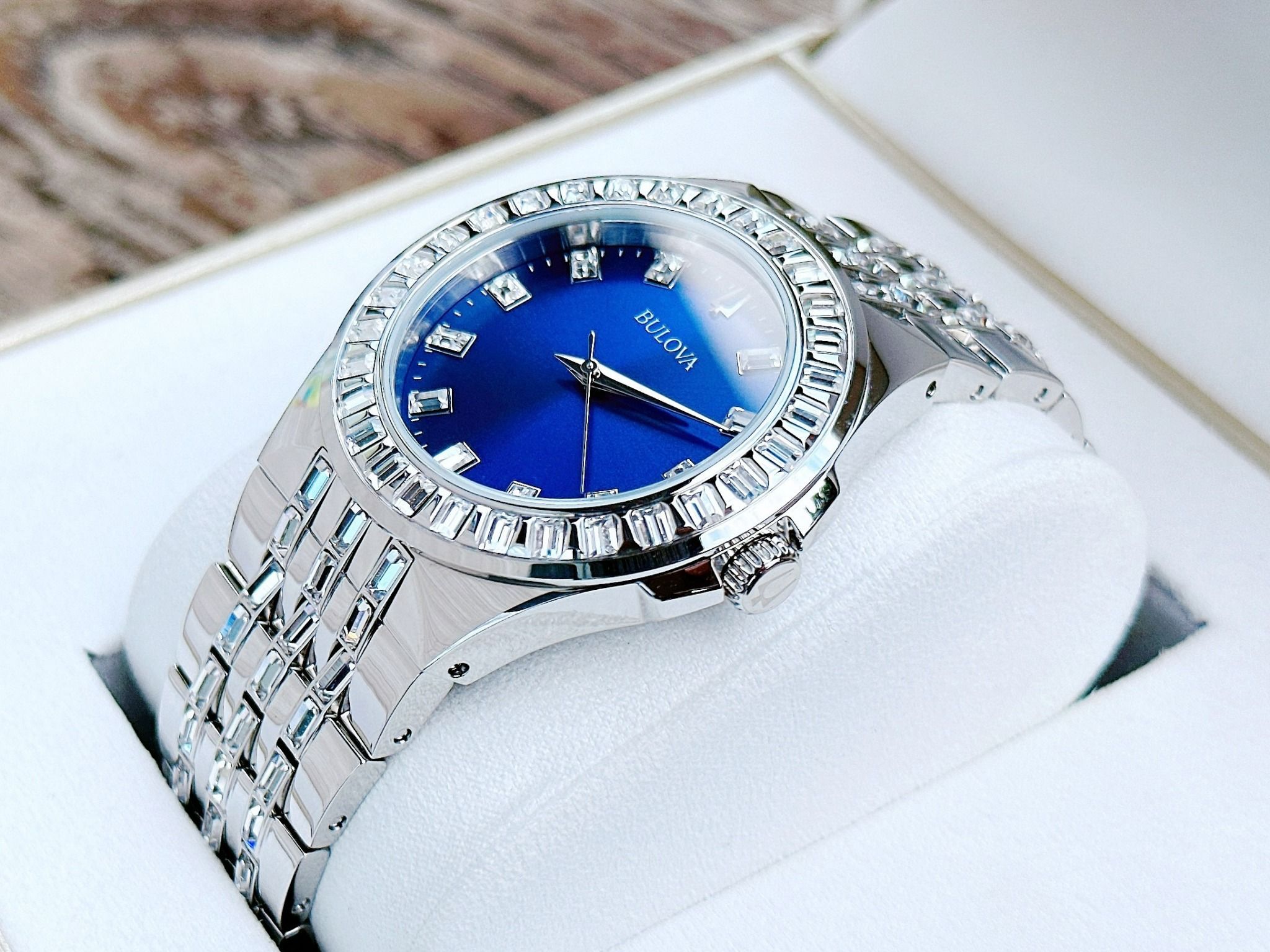 Bulova Quartz 96A254 Crystal Quartz Blue Dial - Đồng Hồ Nam – PhongWatch