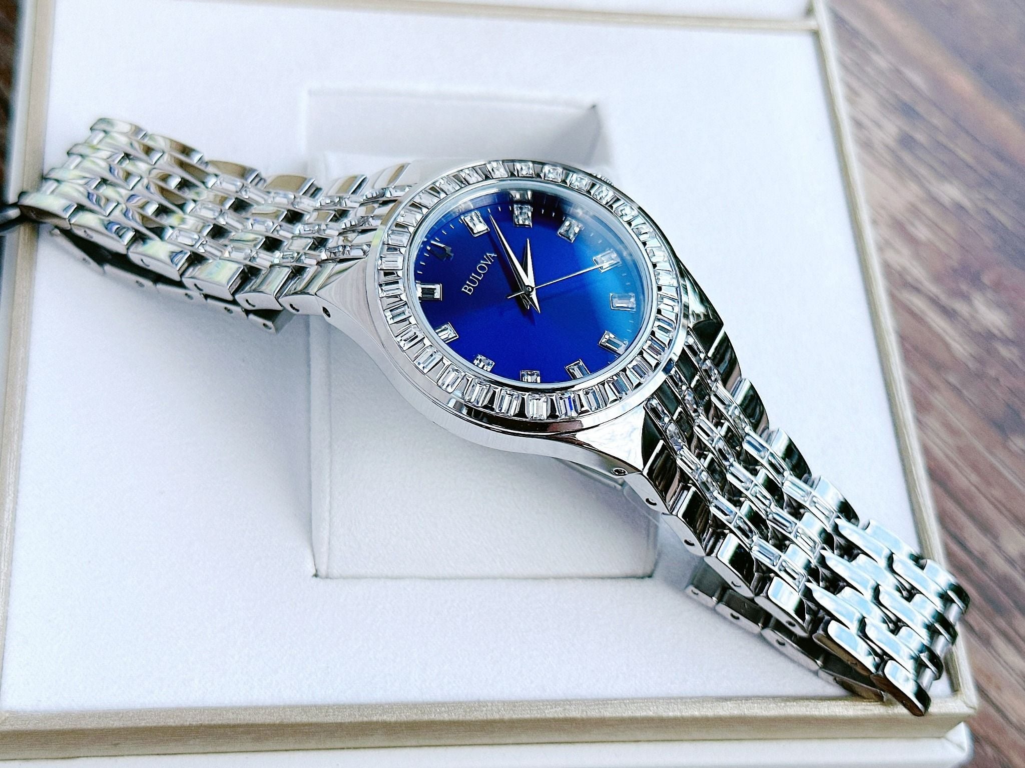 Bulova Quartz 96A254 Crystal Quartz Blue Dial - Đồng Hồ Nam – PhongWatch