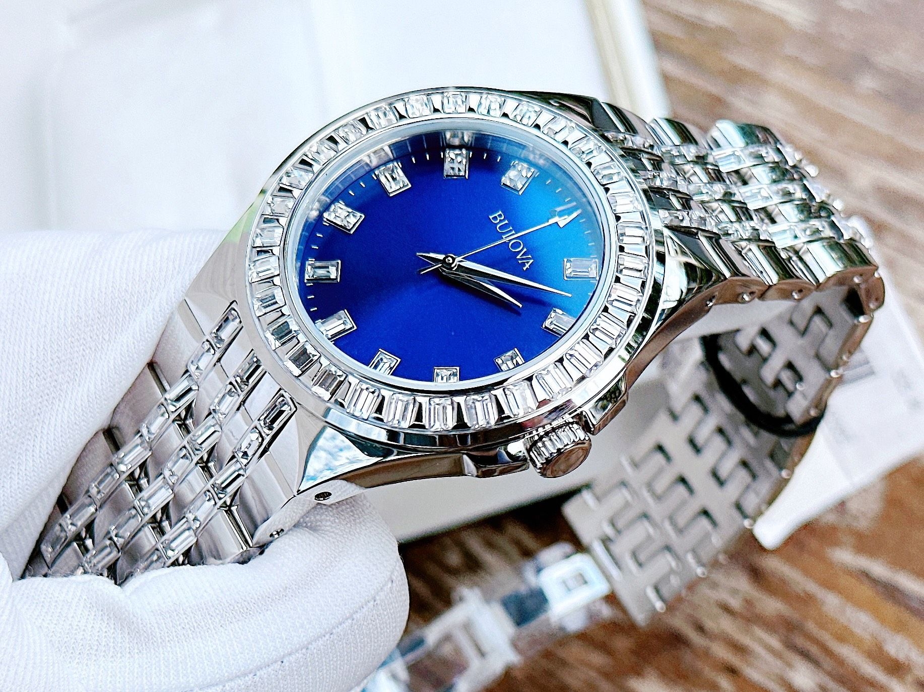 Bulova Quartz 96A254 Crystal Quartz Blue Dial - Đồng Hồ Nam – PhongWatch