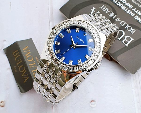 Bulova Quartz 96A254 Crystal Quartz Blue Dial - Đồng Hồ Nam – PhongWatch