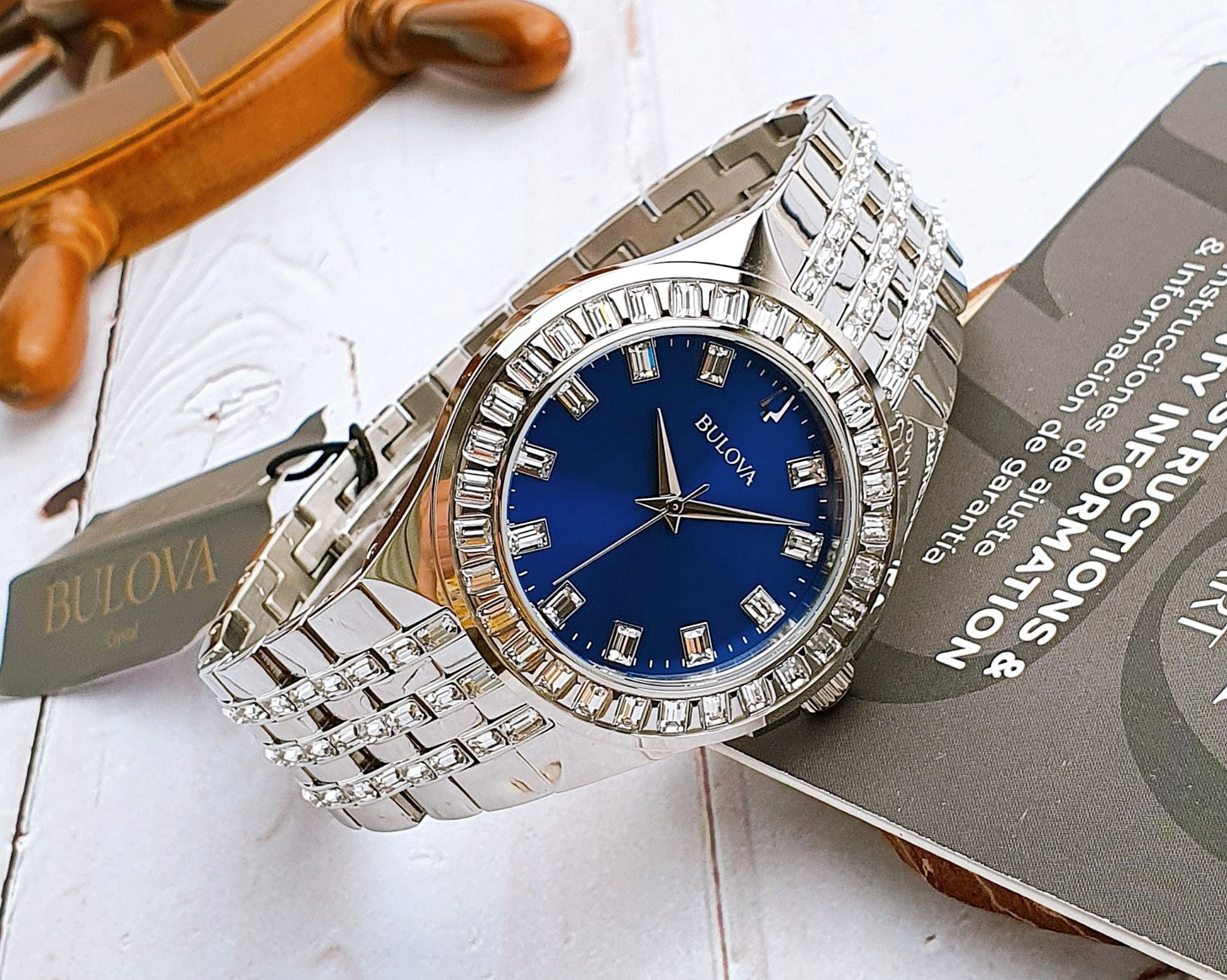 Bulova Quartz 96A254 Crystal Quartz Blue Dial - Đồng Hồ Nam – PhongWatch