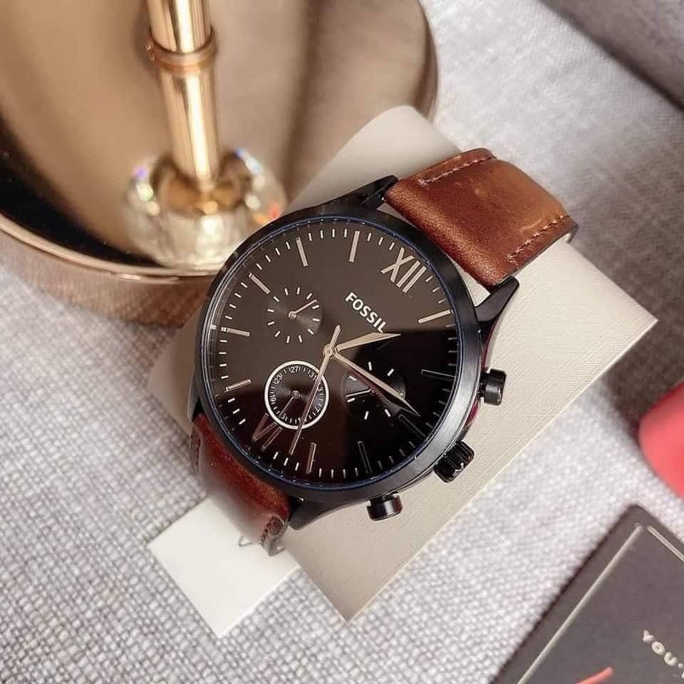 Fossil Quartz BQ2453 Fenmore Multifunction Brown Leather - Đồng Hồ Na ...