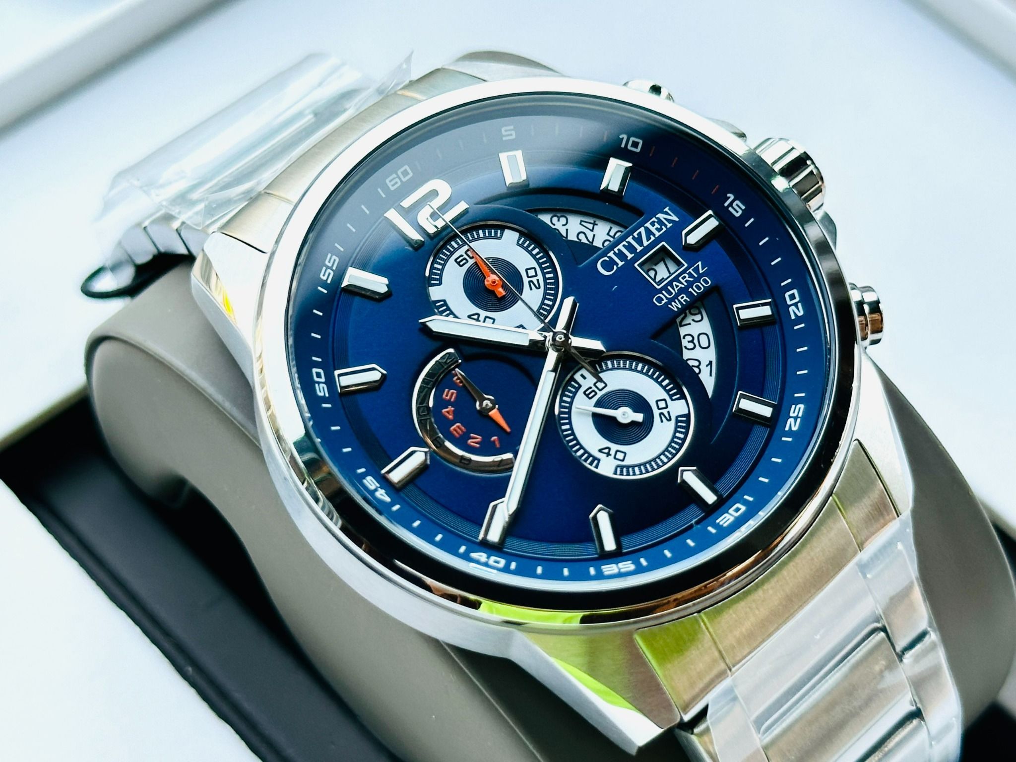 Citizen Quartz AN3690-56L Chronograph Blue Dial - Đồng Hồ Nam – PhongWatch