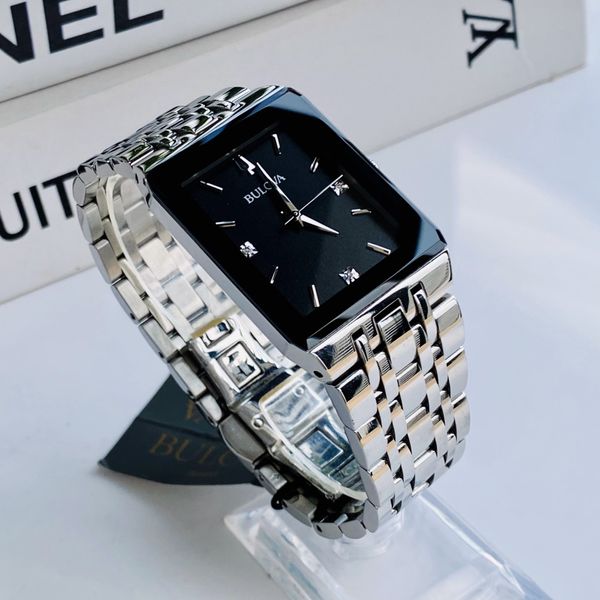 Bulova Quadra Diamond Black Dial 96D145 - Đồng Hồ Nam - Chính Hãng ...