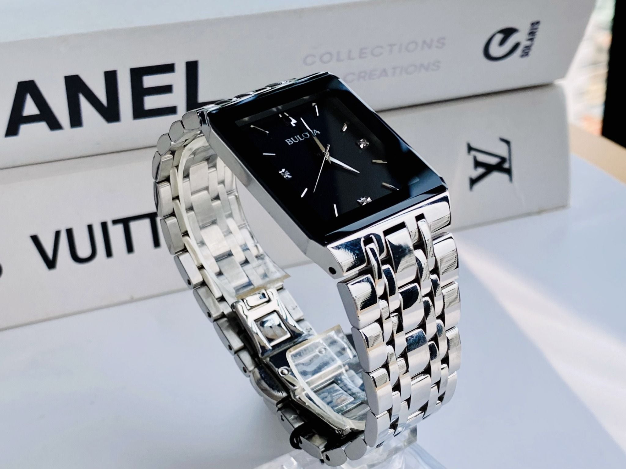 Bulova Quadra Diamond Black Dial 96D145 - Đồng Hồ Nam - Chính Hãng ...