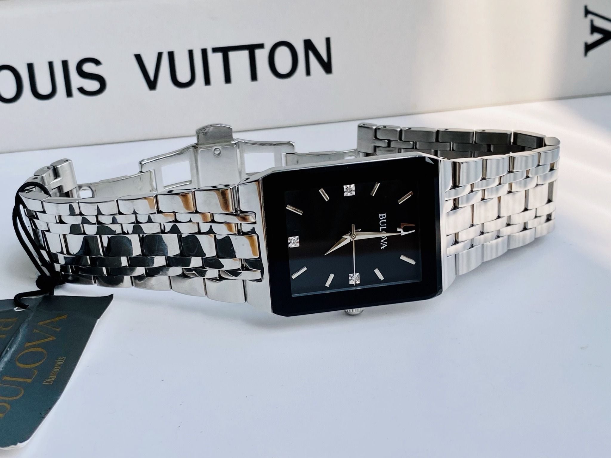 Bulova Quadra Diamond Black Dial 96D145 - Đồng Hồ Nam - Chính Hãng ...