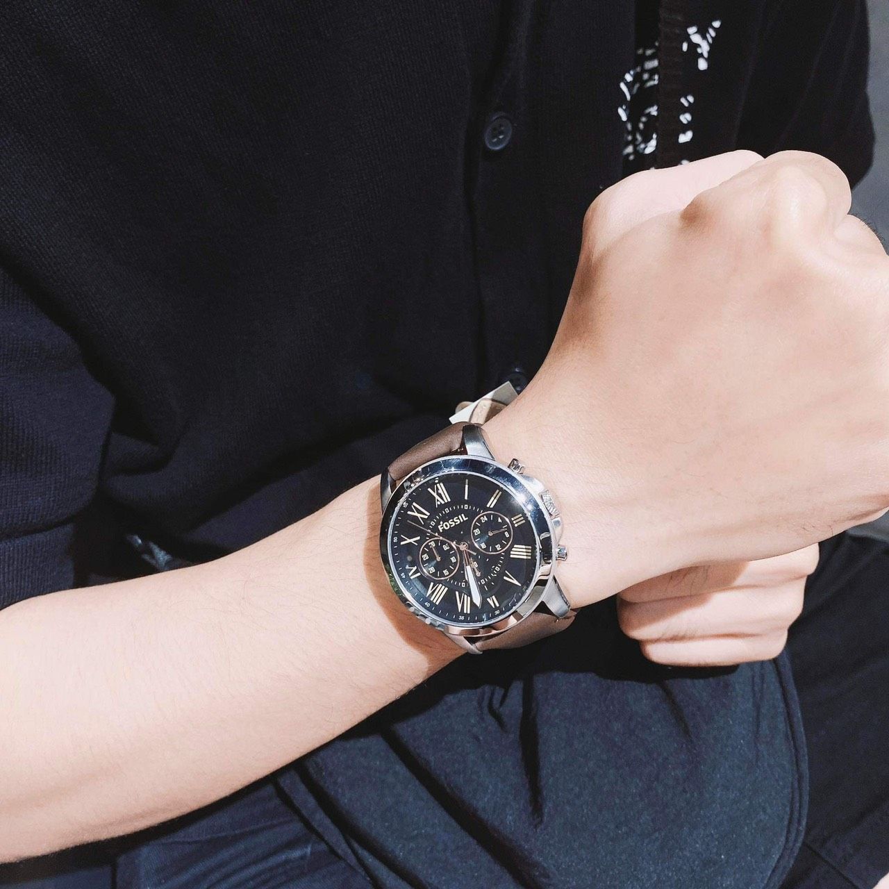 Fossil Quartz FS4813 Grant Chronograph 43mm - Đồng Hồ Nam - Chính Hãng ...