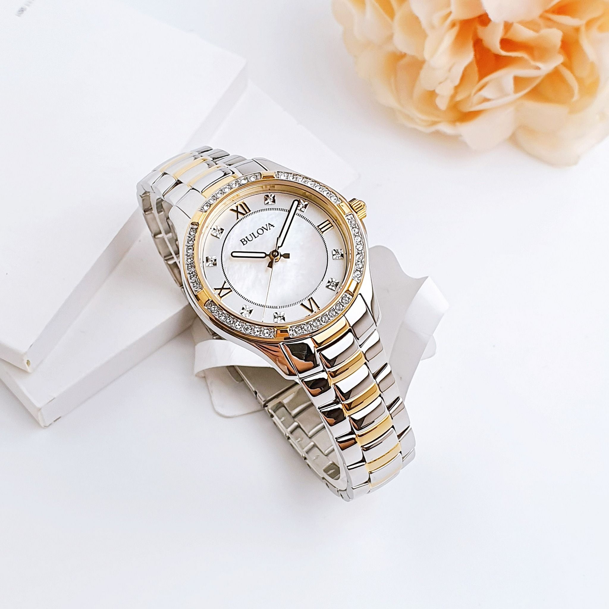 Bulova Quartz 98L255 Swarovski - Đồng Hồ Nữ - Chính Hãng Giá Tốt ...