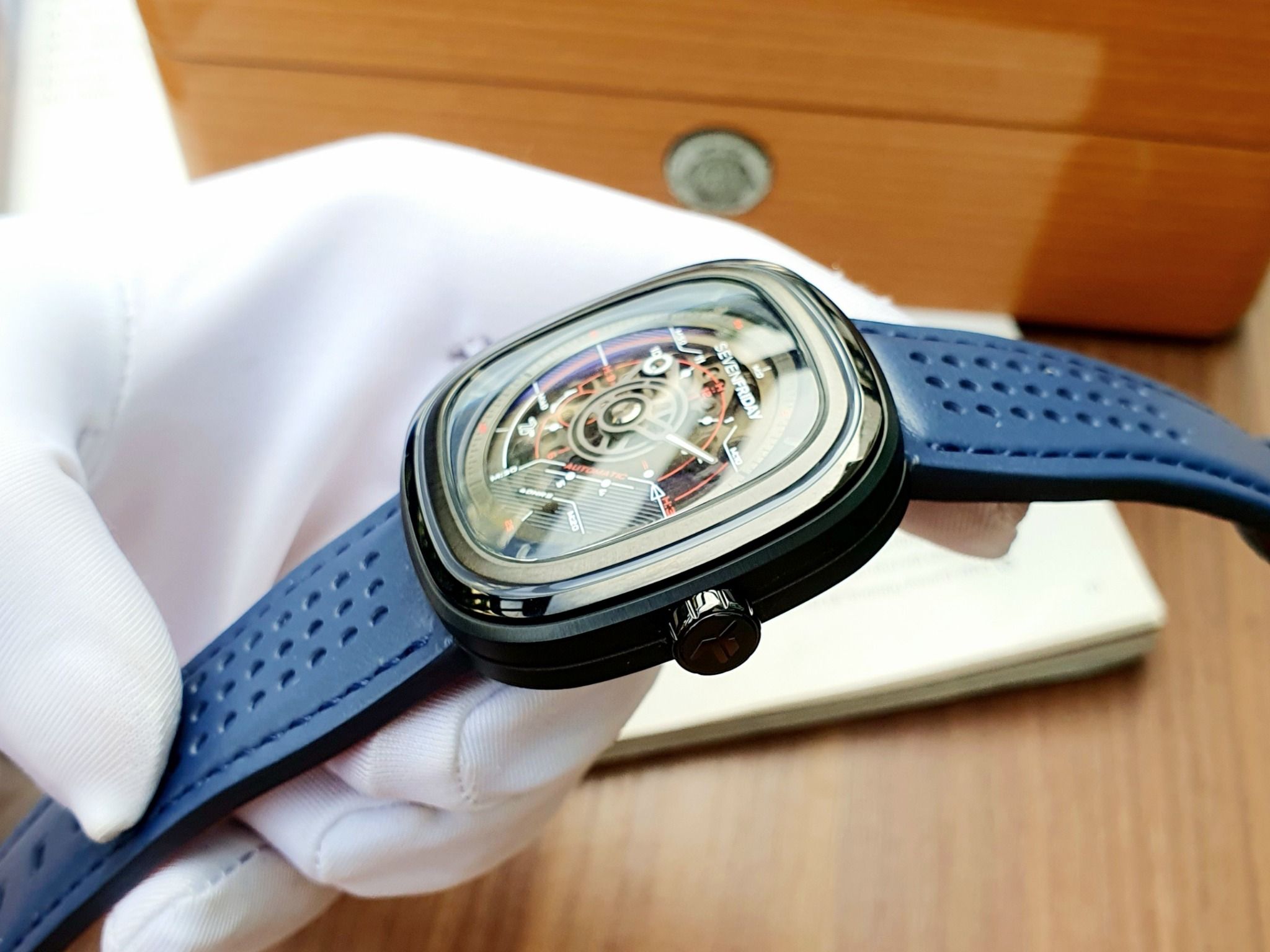 SevenFriday Automatic Blue Dial Blue Rubber T3/03 ( T303 ) Đồng Hồ Nam ...