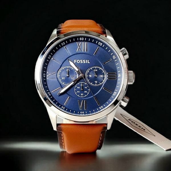 Fossil Quartz BQ2125IE Flynn Chronograph Brown Leather- Đồng Hồ Nam ...