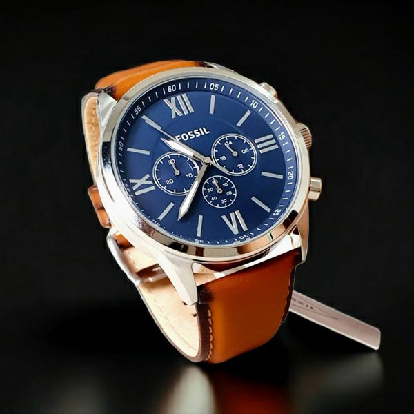 Fossil Quartz BQ2125IE Flynn Chronograph Brown Leather- Đồng Hồ Nam ...