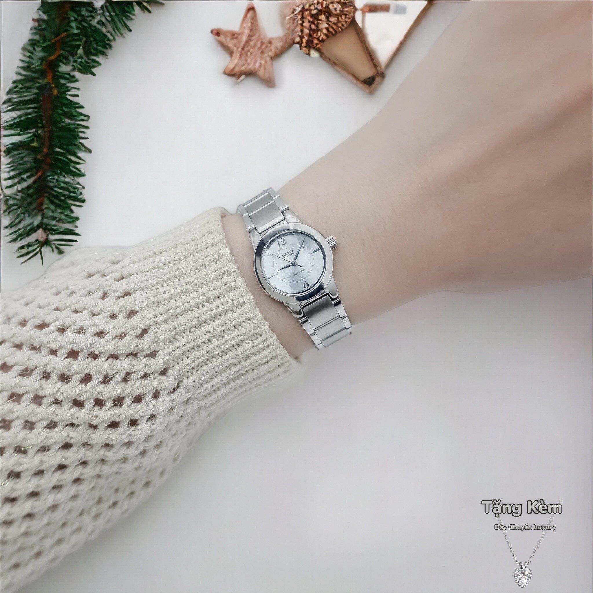 Casio Quartz LTP-1230D-7CDF Dây Thép Vỏ Trắng Mặt Trắng - Đồng Hồ Nữ – PhongWatch