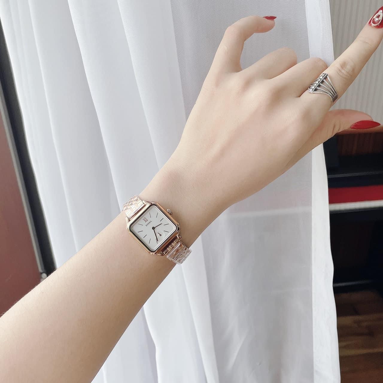 Fossil Quartz BQ3831 Colleen Three-Hand Rose Gold-Tone Stainless Steel ...