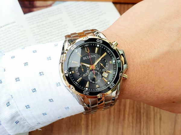 Bulova Quartz 98B376 Chronograph Black Dial - Đồng Hồ Nam – PhongWatch