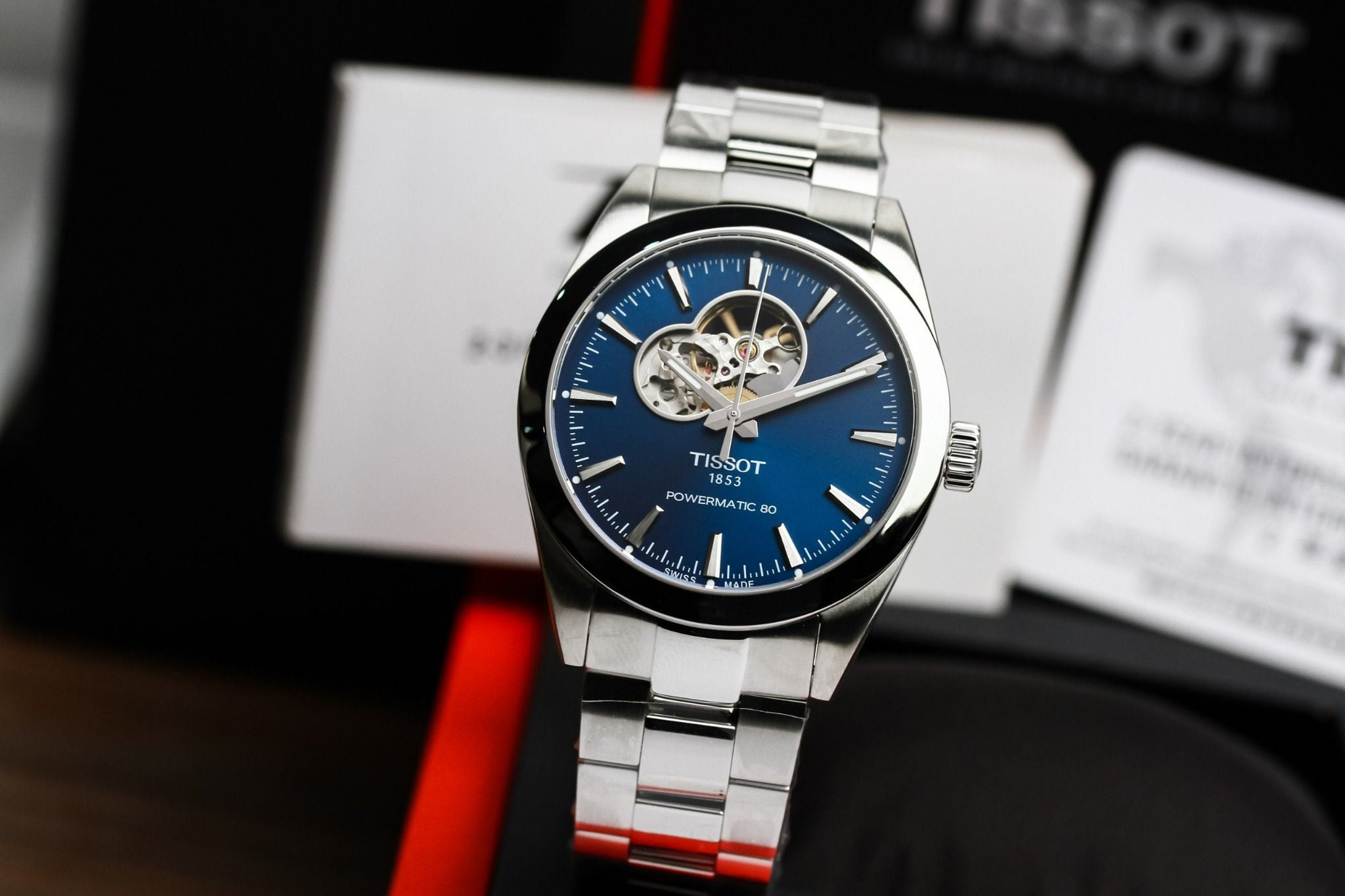 Tissot Automatic T127.407.11.041.02 Gentleman Powermatic 80 Open Heart – PhongWatch