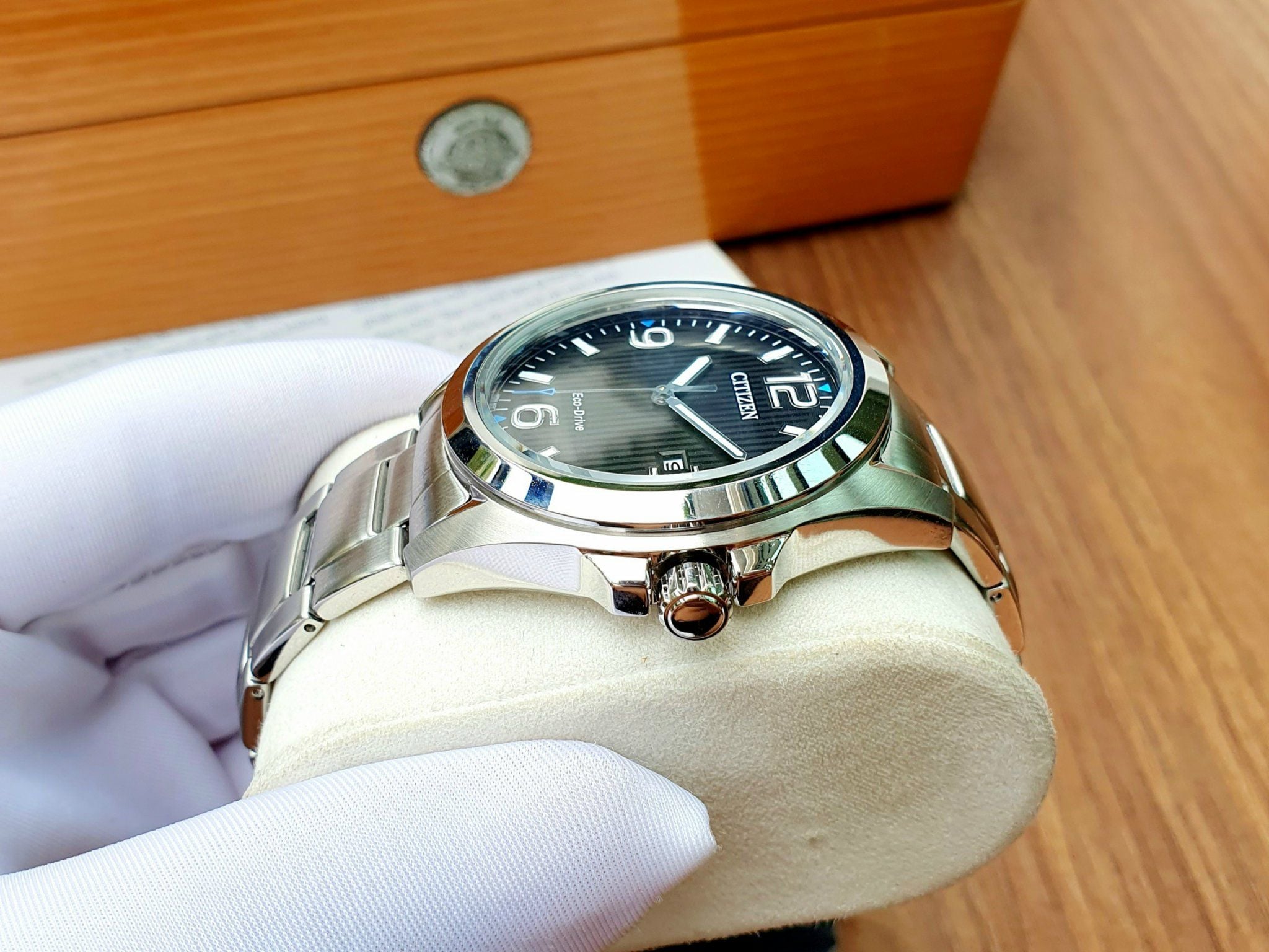 Citizen Eco-Drive AW1430-86E Black Dial Stainless Steel - Đồng Hồ Nam – PhongWatch