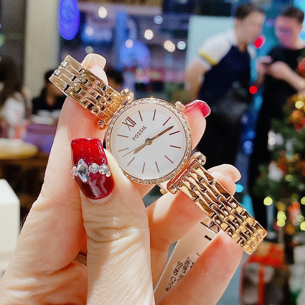 Fossil Quartz BQ3502 Tillie Mini Three-Hand Rose Gold-Tone Stainless S ...