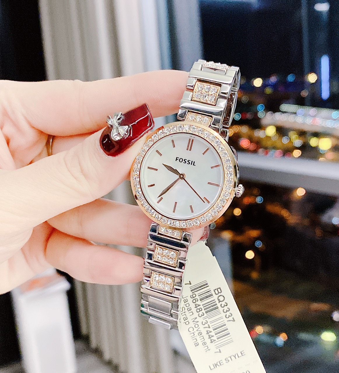 Fossil Quartz BQ3337 Karli Three-Hand Two-Tone Stainless Steel - Đồng ...