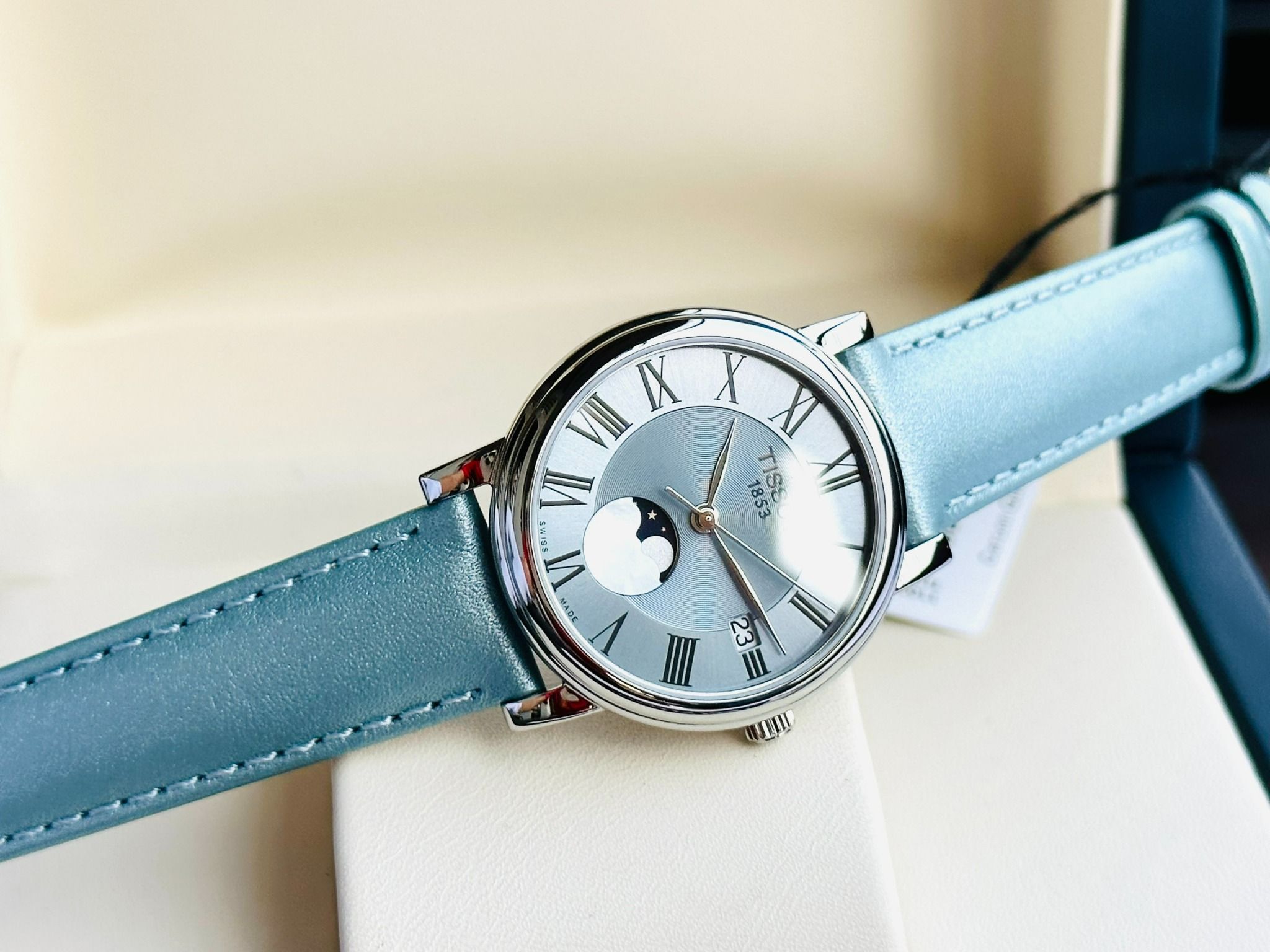 Tissot Quartz T122.223.16.353.00 Carson Premium Moonphase - Đồng Hồ Nữ ...