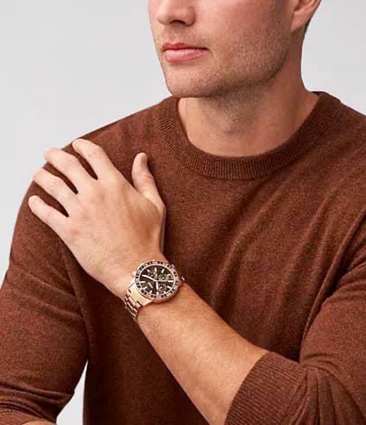 Fossil Quartz BQ2827SET His and Hers Multifunction Rose Gold-Tone Stai ...