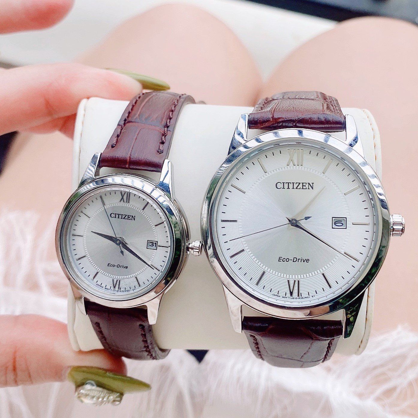 Citizen Eco-Drive FE1087-28A ( Nữ ) - AW1780-25A ( Nam ) - Đồng Hồ Cặp ...