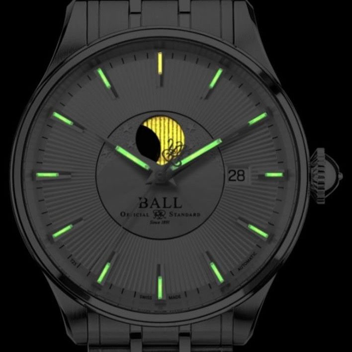 BALL WATCH TRAINMASTER MOON PHASE NM3082D-SJ-SL – PhongWatch