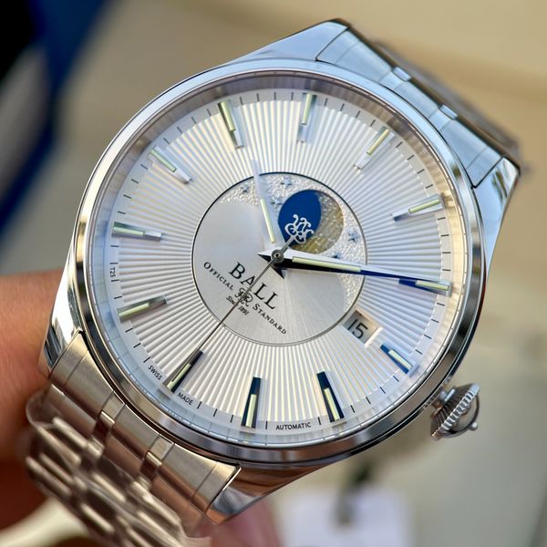 BALL WATCH TRAINMASTER MOON PHASE NM3082D-SJ-SL – PhongWatch