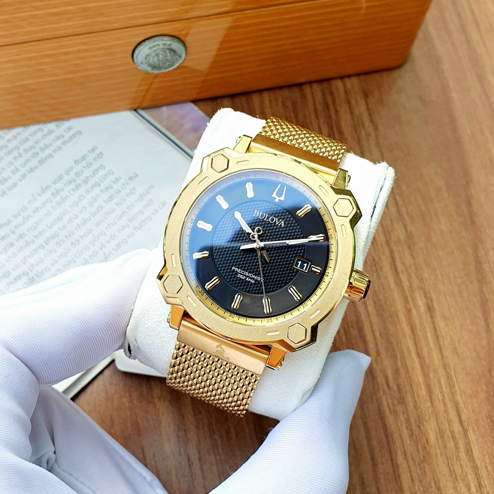 Bulova Quartz 97B163 Precisionist Men's Special Grammy Edition Full Go ...