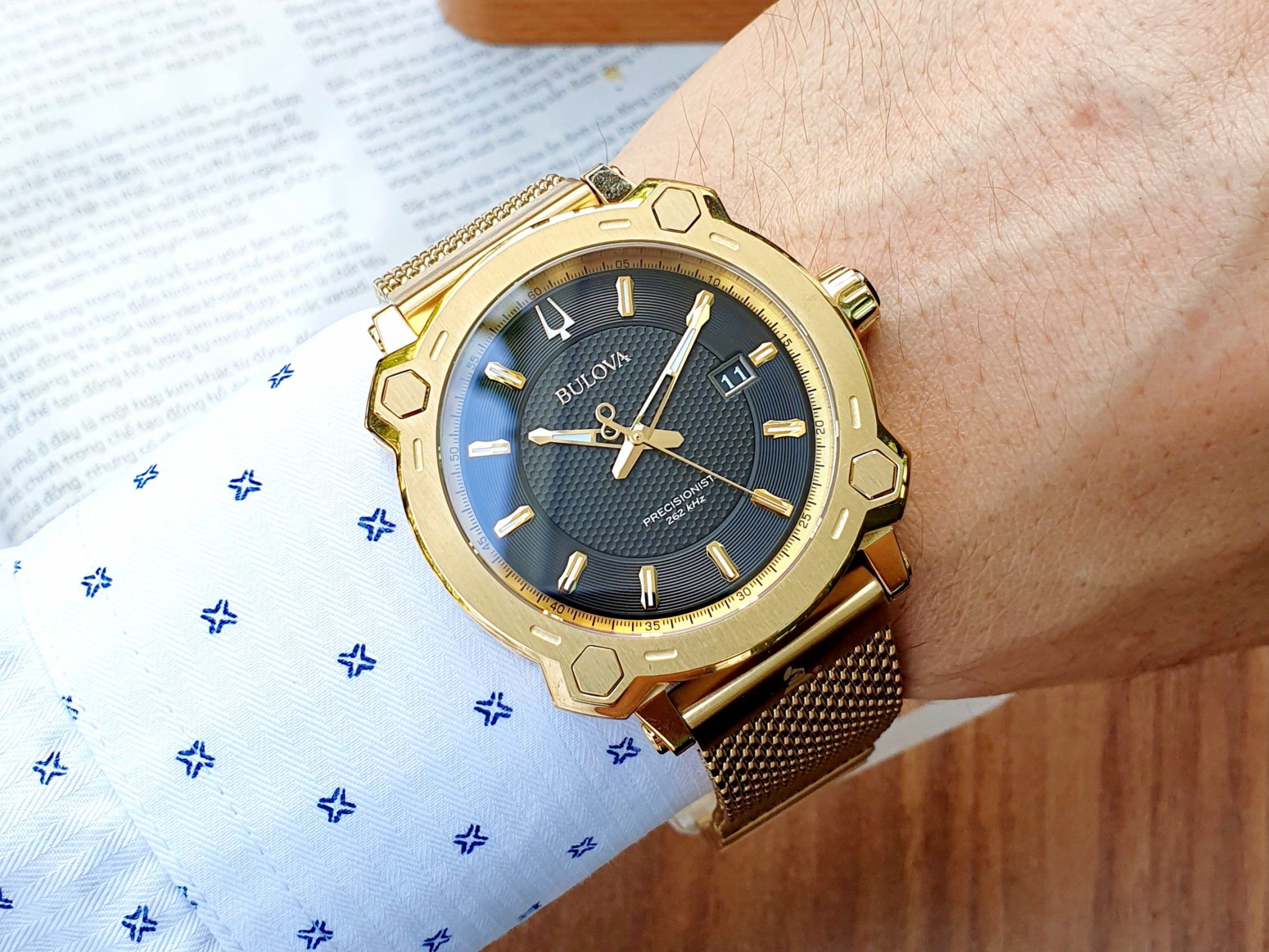 Bulova Quartz 97B163 Precisionist Men's Special Grammy Edition Full Go ...