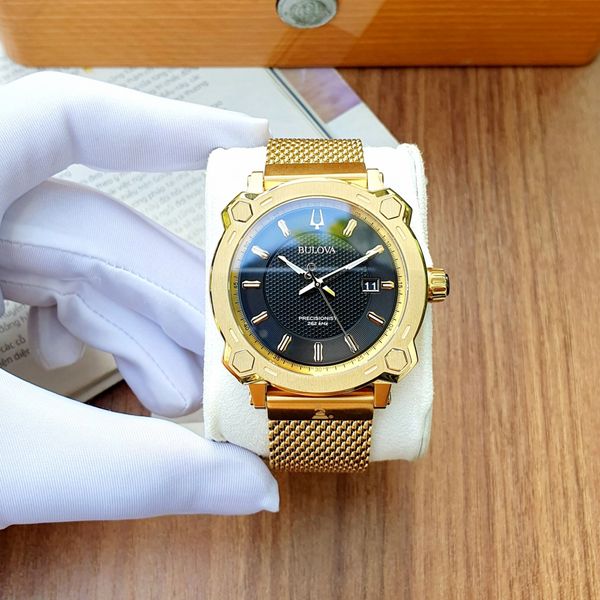 Bulova Quartz 97B163 Precisionist Men's Special Grammy Edition Full Go ...