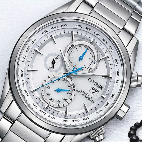 Citizen Eco-Drive AT8260-85A Chronograph Radio Controlled Perpetual Ca ...