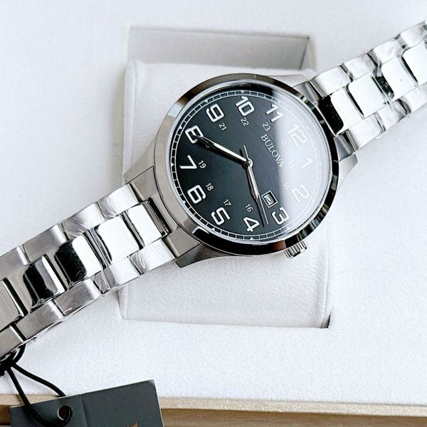 Bulova Quartz 96B274 Dress Black Dial Stainless Steel - Đồng Hồ Nam ...