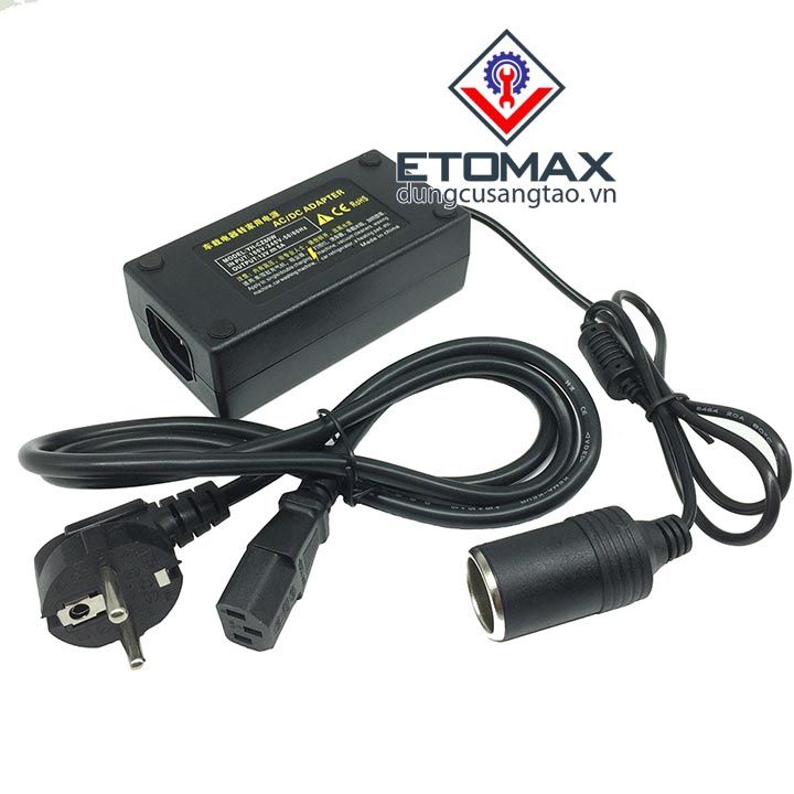 Bộ đổi Nguồn Từ 220v Sang 12v 5a 60w Cắm Tẩu ô Tô Dụng Cụ Sáng Tạo Etomax