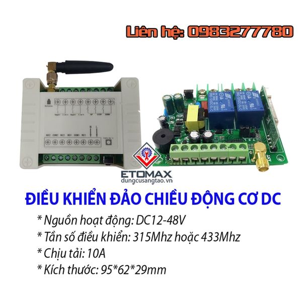 Bộ điều khiển đảo chiều động cơ 12v - 48v có kèm công tắc hành trình ...